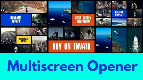 Multiscreen Slideshow | Typography Intro | Split Screen Opener, After Effects Project Files